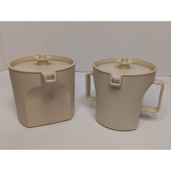 Tupperware | Kitchen | Tupperware Beige Retro Classic Sugar Cream Milk ...